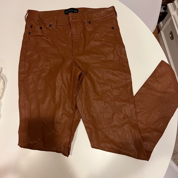 bagatelle | Pants & Jumpsuits | Nwot Bagatelle Tan Faux Leather Pants ...
